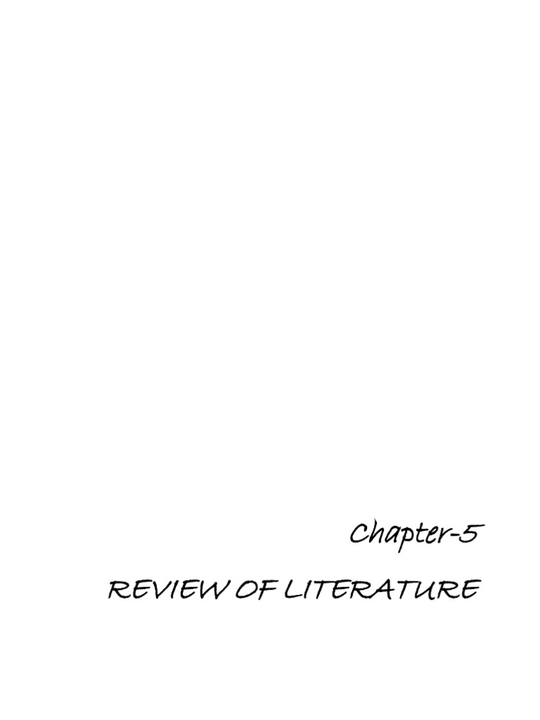 05 - Chapter05-REVIEW OF LITERATURE | PDF