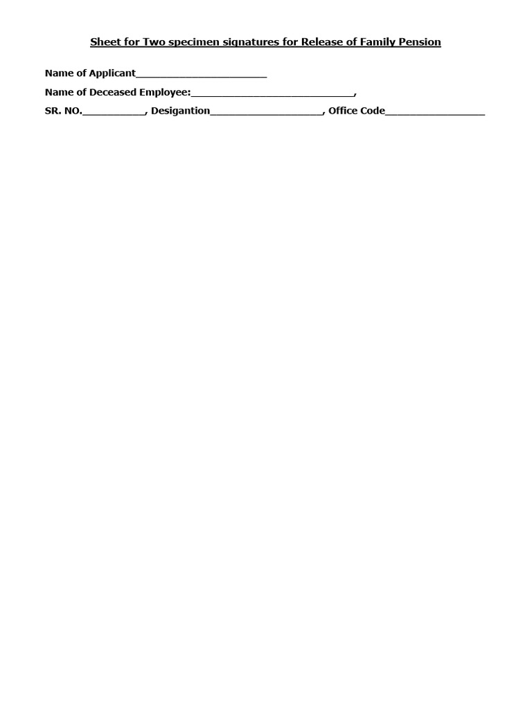 Shhet For Two Specimen Signatures | PDF