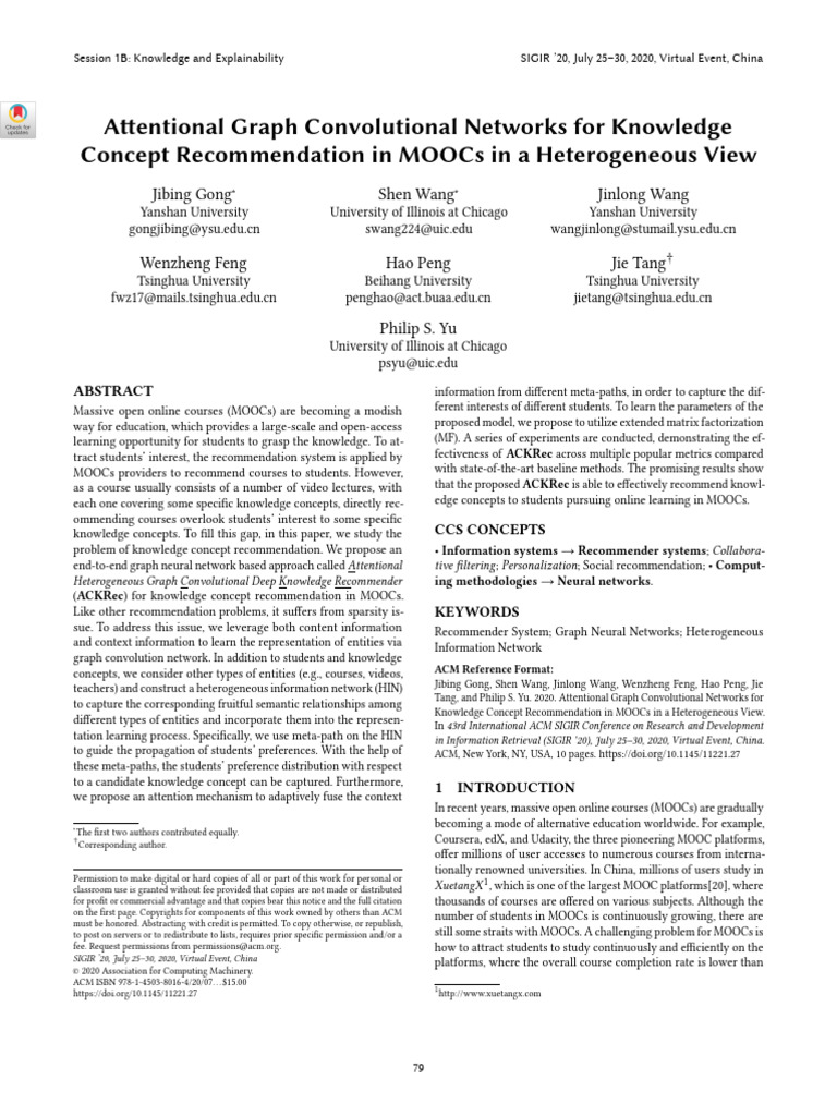 Attentional Graph Convolutional Networks For Knowledge Concept Recommendation in Moocs in A ...