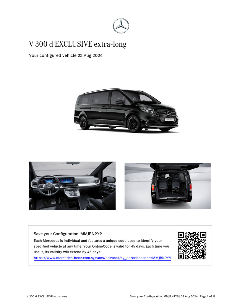 Mercedes v300d Extra Long | PDF