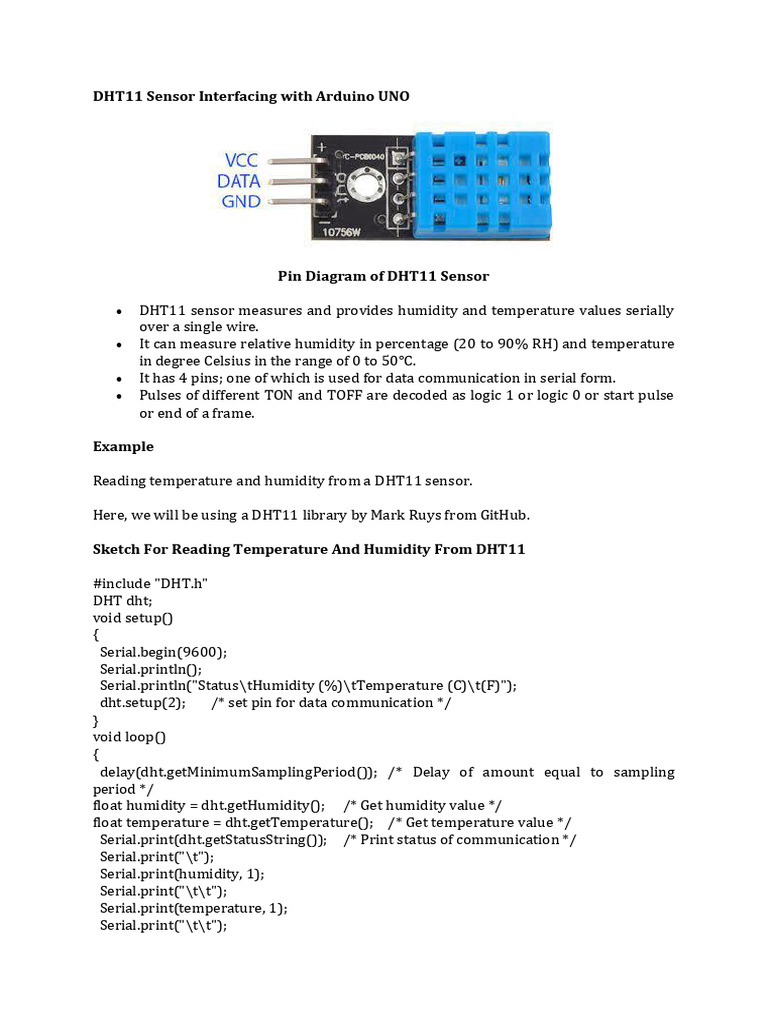 DHT11 Sensor | PDF