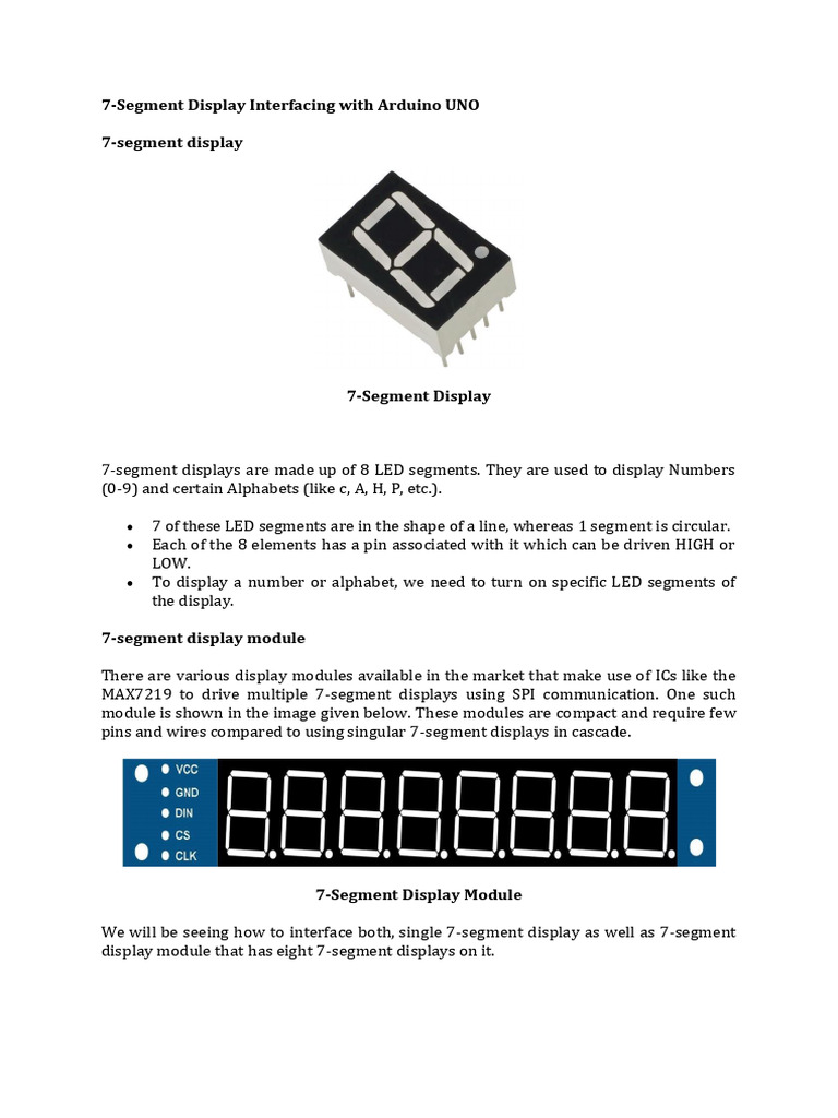 7 Segment Display | PDF