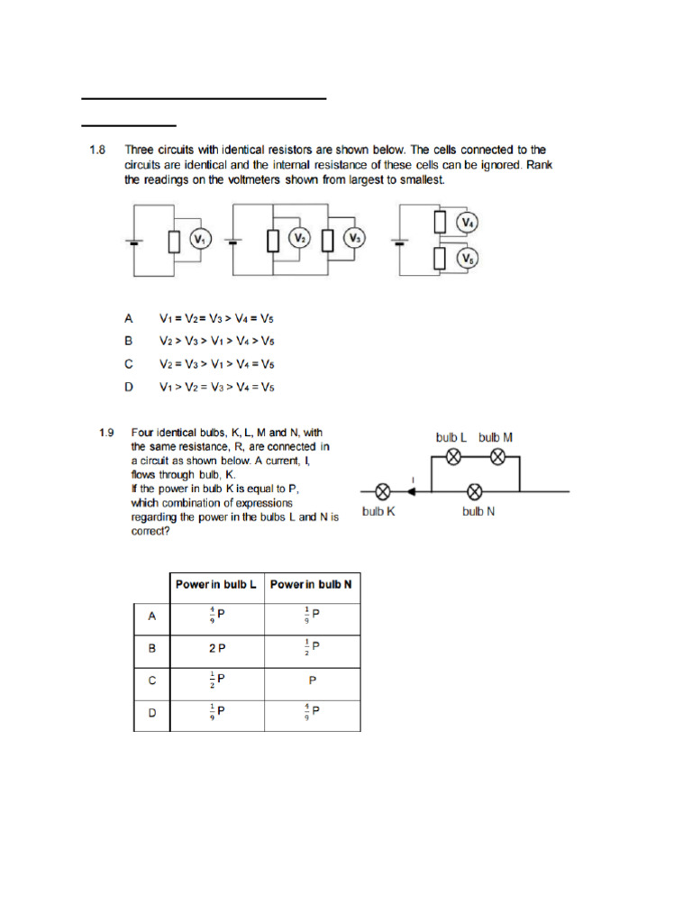 Grade 11 Physics Term 2 Review | PDF
