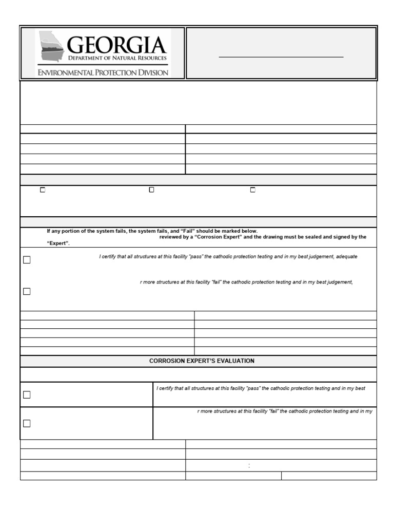 Cathodic Protection Evaluation Form | PDF | Rectifier | Law