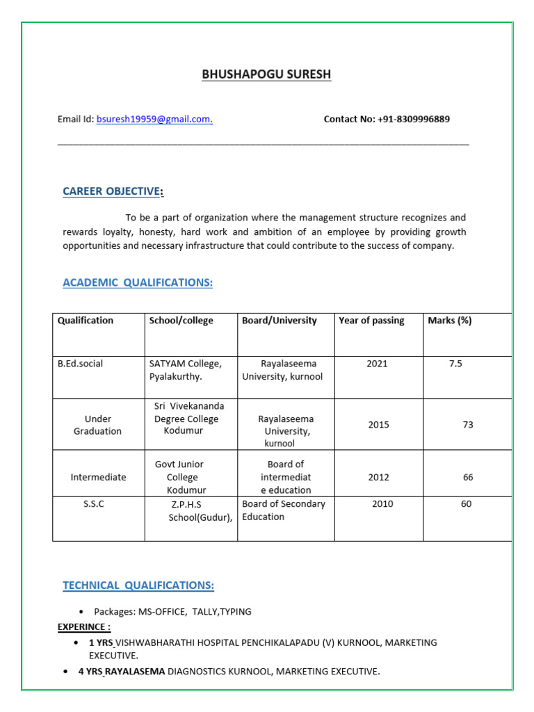 Suresh Resume | PDF