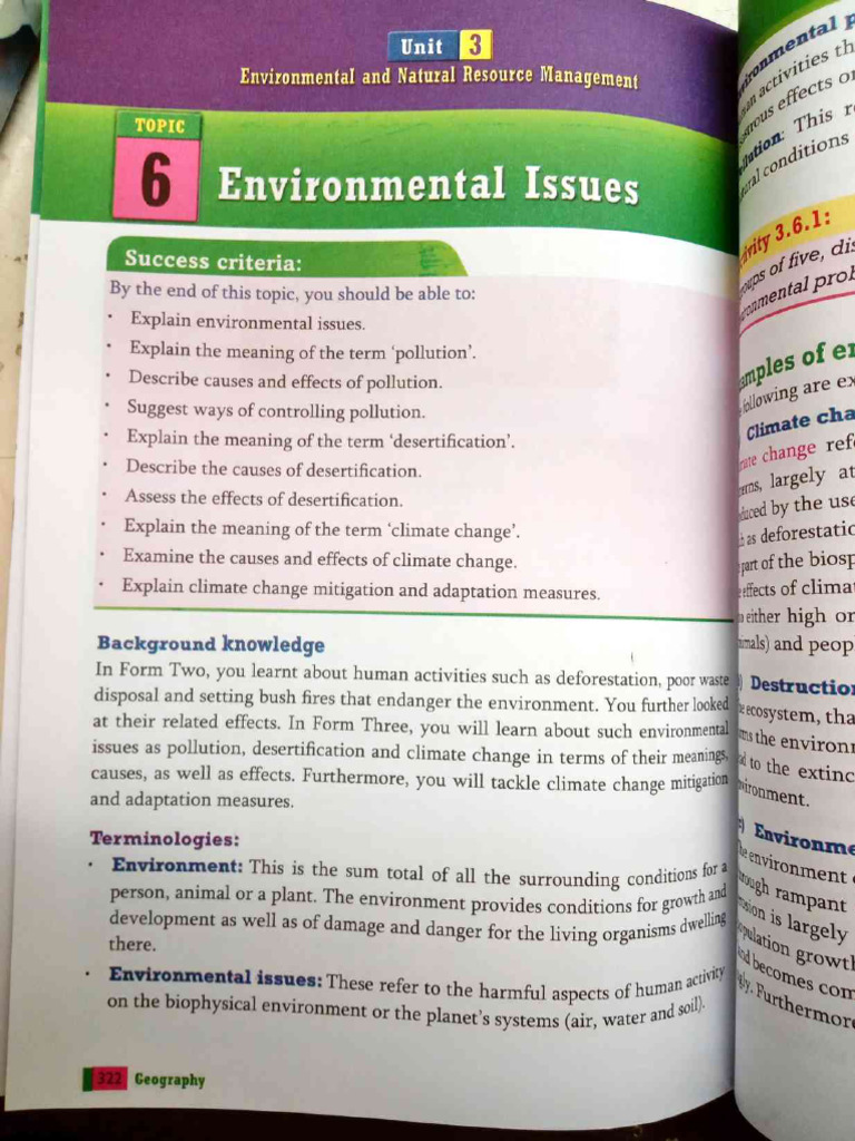 GEOG-Unit 3 Environmental & Natural Resources Management, Environmental ...