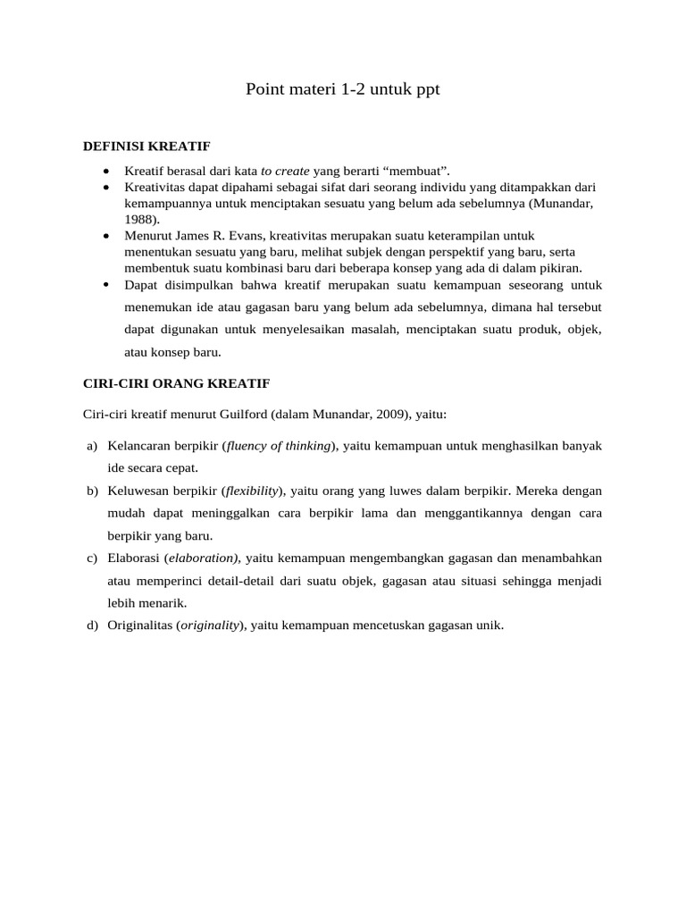 Point Materi 1-2 | PDF