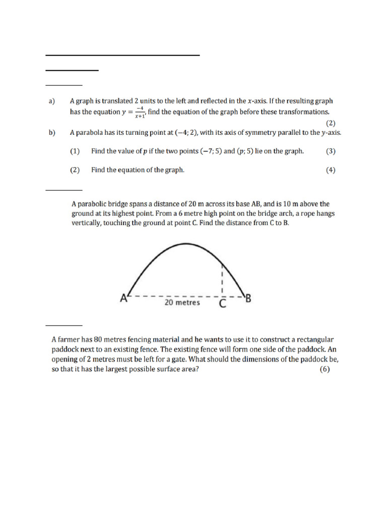 Grade 11 Math 23 T2 Review | PDF