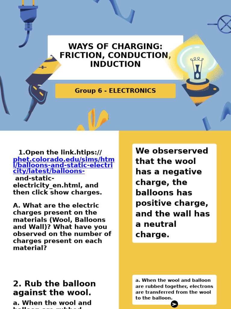 Ways of Charging Friction, Conduction, Induction | PDF