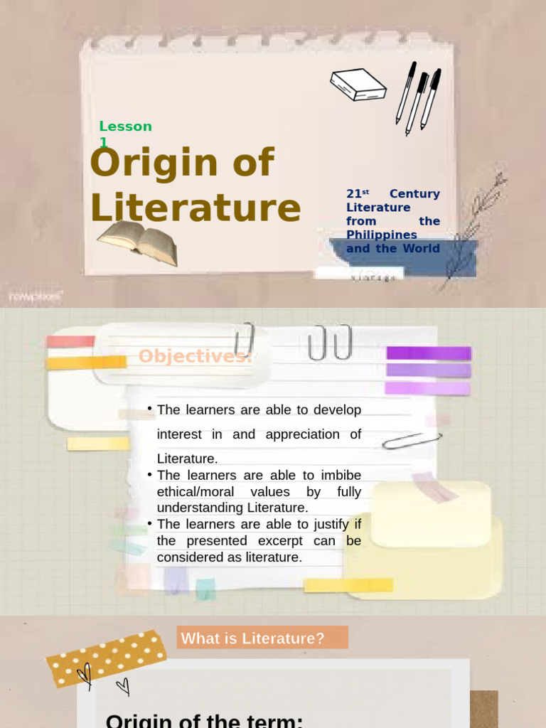 L 123 Origin Significance and Hallmarks of Literature | PDF