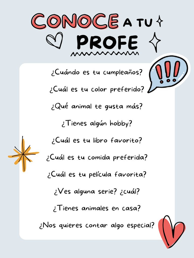 Conoce A Tu Profe 2 | PDF