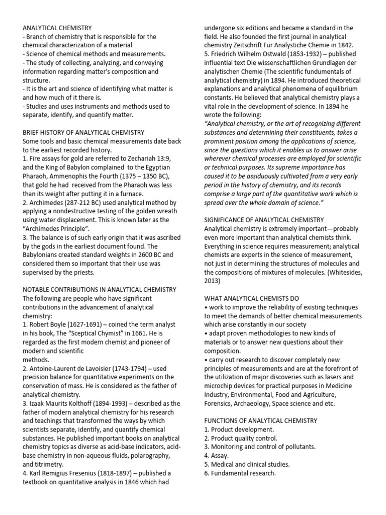 Analytical Chemistry | PDF