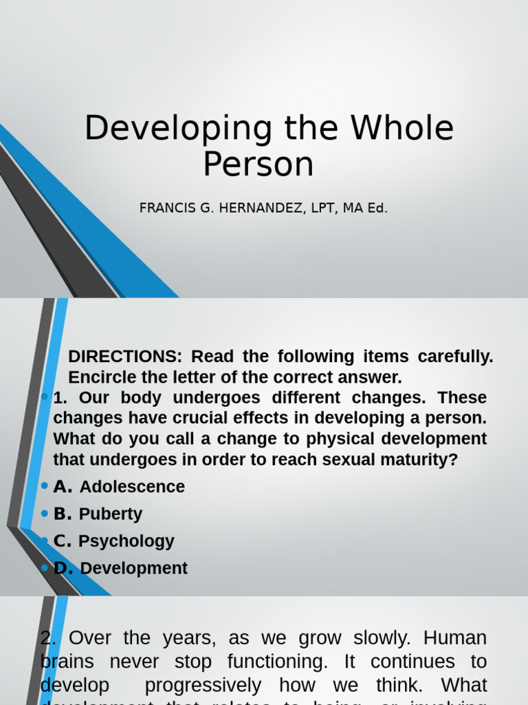 PerDev Lesson 2 Quarter 1 | PDF