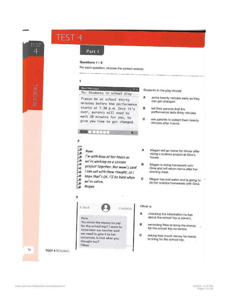 PET - Practice Tests Plus B1 Preliminary For Schools 2020 - Flip PDF ...