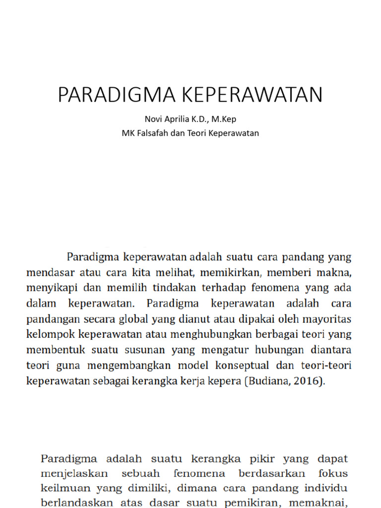 Paradigma Keperawatan | PDF