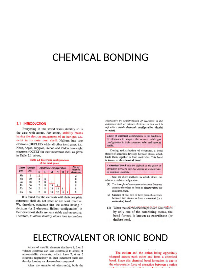 Chemical Bonding-Icse Board | PDF