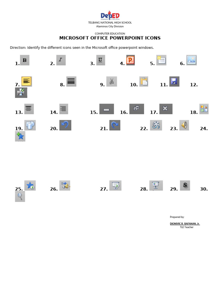 MS POWERPOINT Icons | PDF