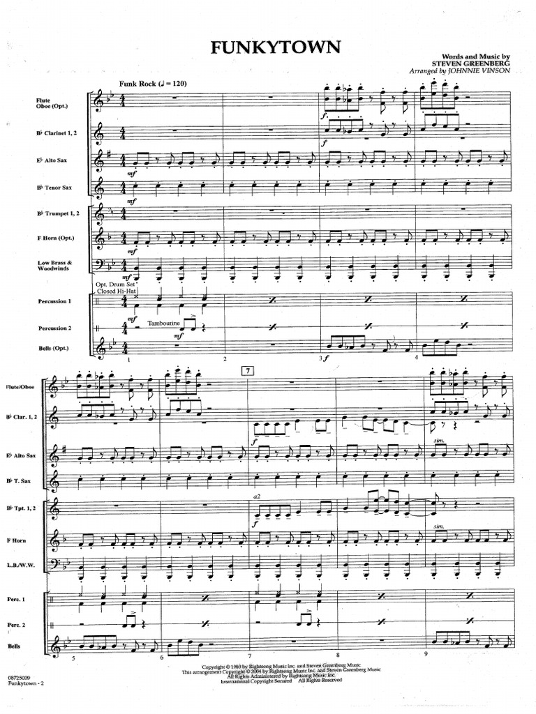 Funky Town Conducteur Pdf 