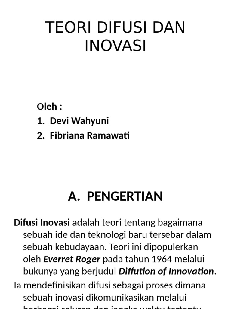 Difusi Inovassi Devi Fibri | PDF