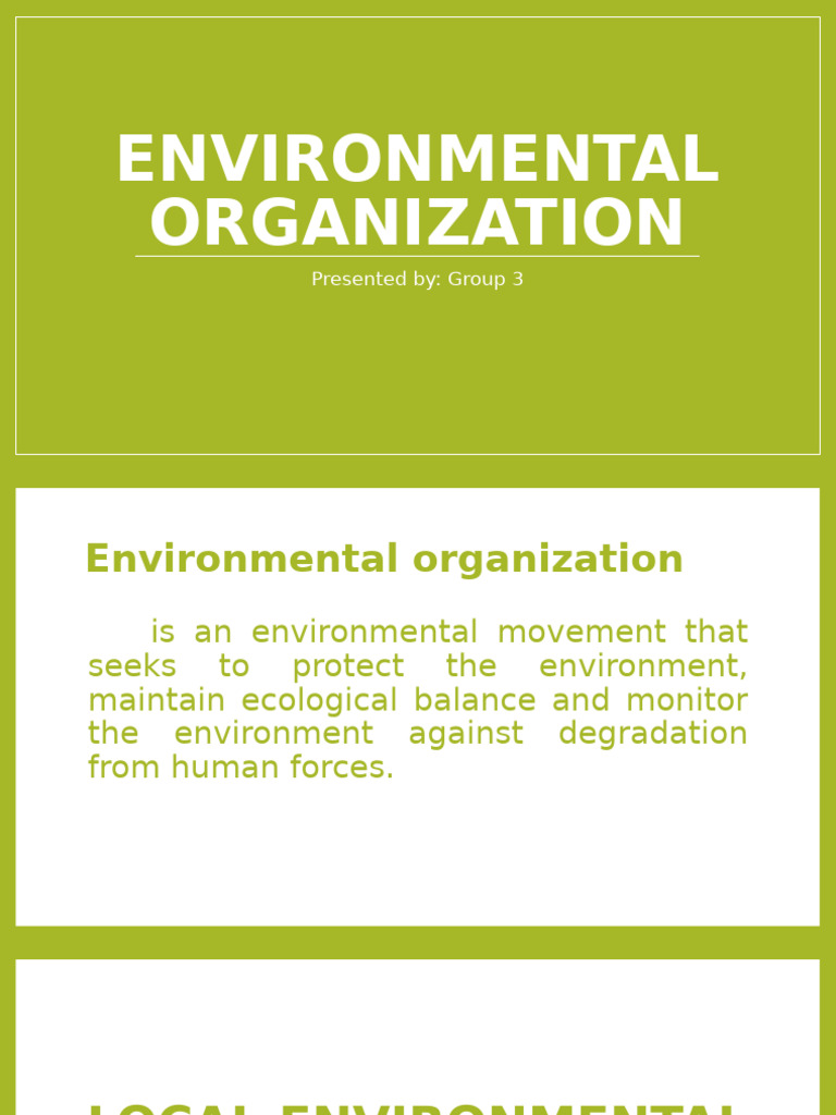 Environmental Organization g3 | PDF
