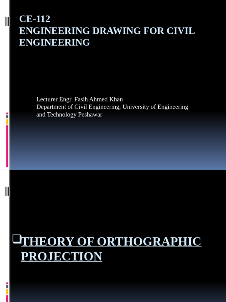 Engineering Drawing Lecture #6 (Theory of Orthographic Projection 2) | PDF
