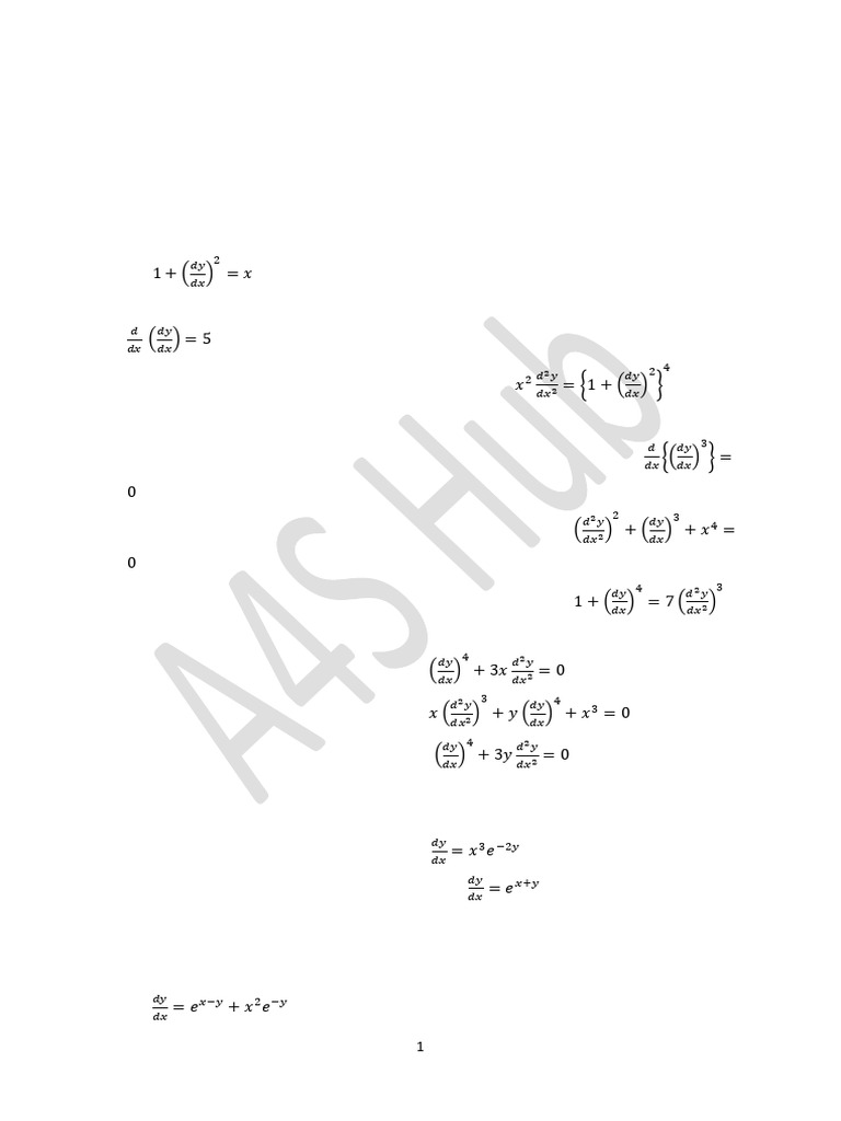 Differential Pyqs | PDF