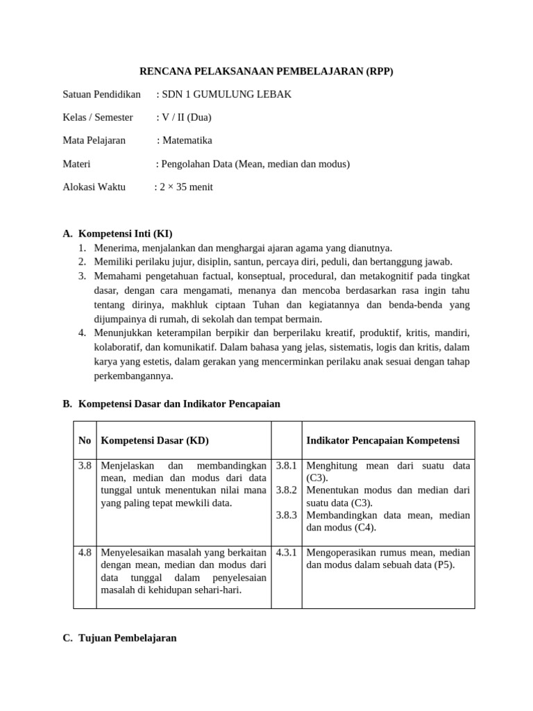 RPP Micro Teaching - Ade Maflahul | PDF | Career & Growth