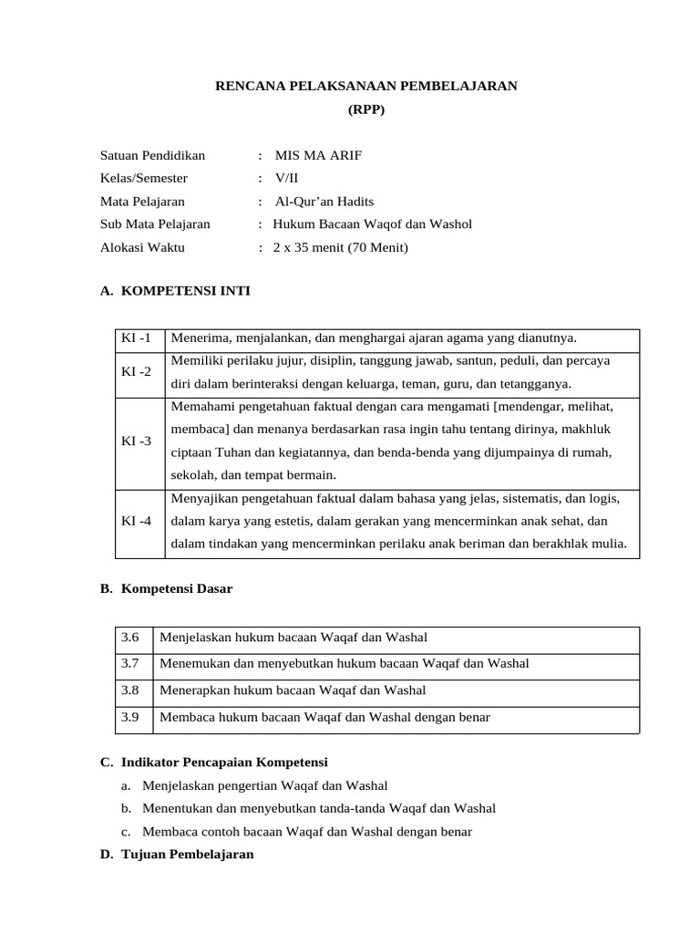 RPP Micro Teaching Silvia Rokhmah PGMI 6C | PDF