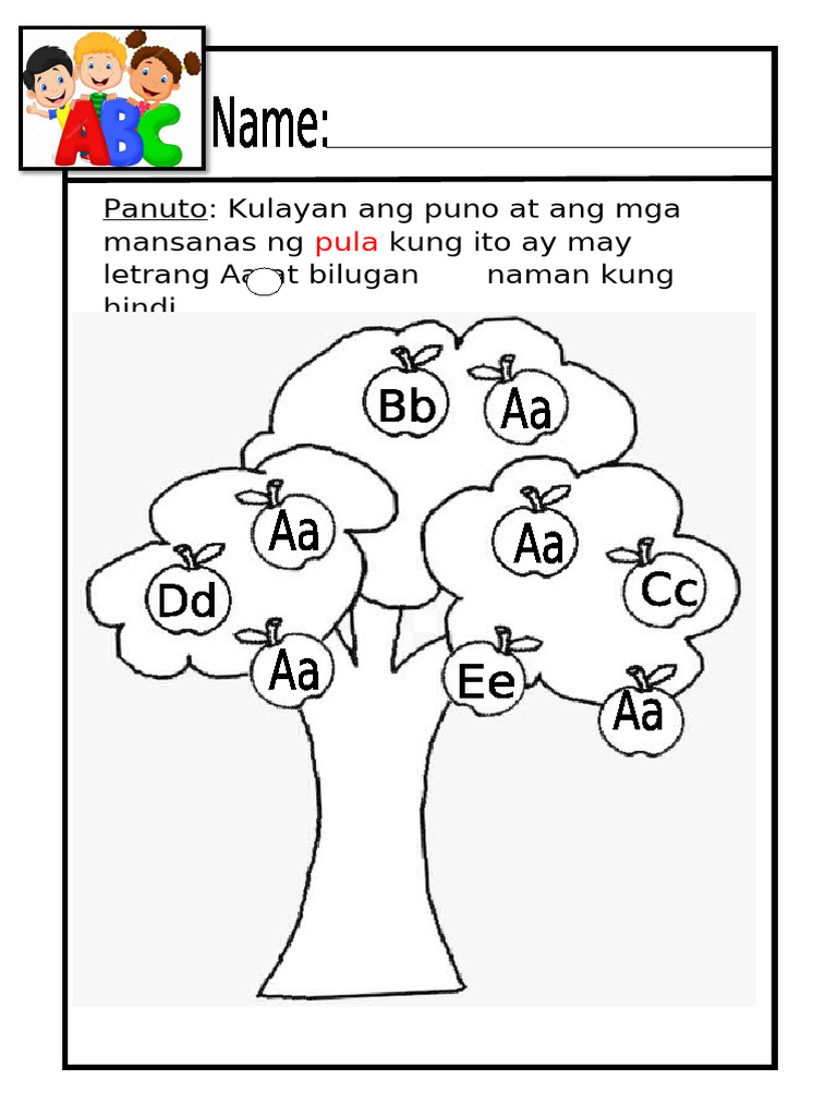 Worksheet A Z | PDF