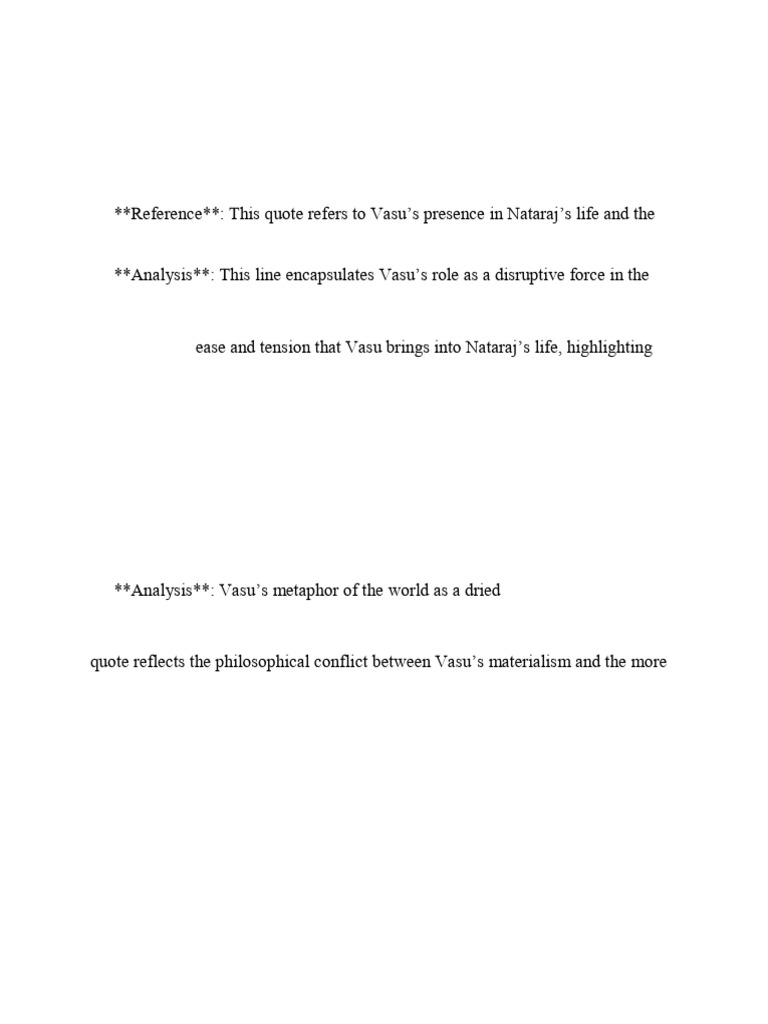Some Important Quotes From The Man Eater of Malgudi | PDF