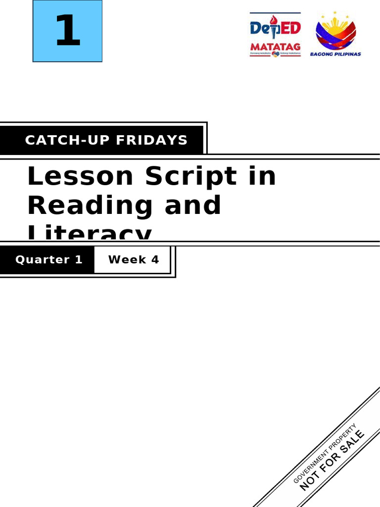Lesson Script in Reading and Literacy: Catch-Up Fridays | PDF