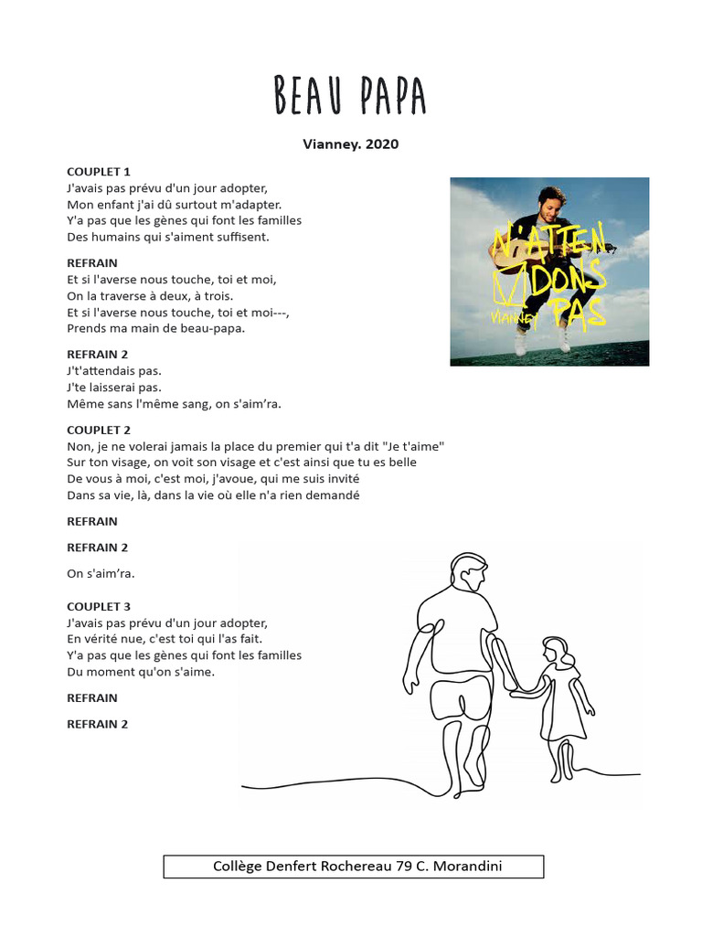 Paroles Beau Papa | PDF