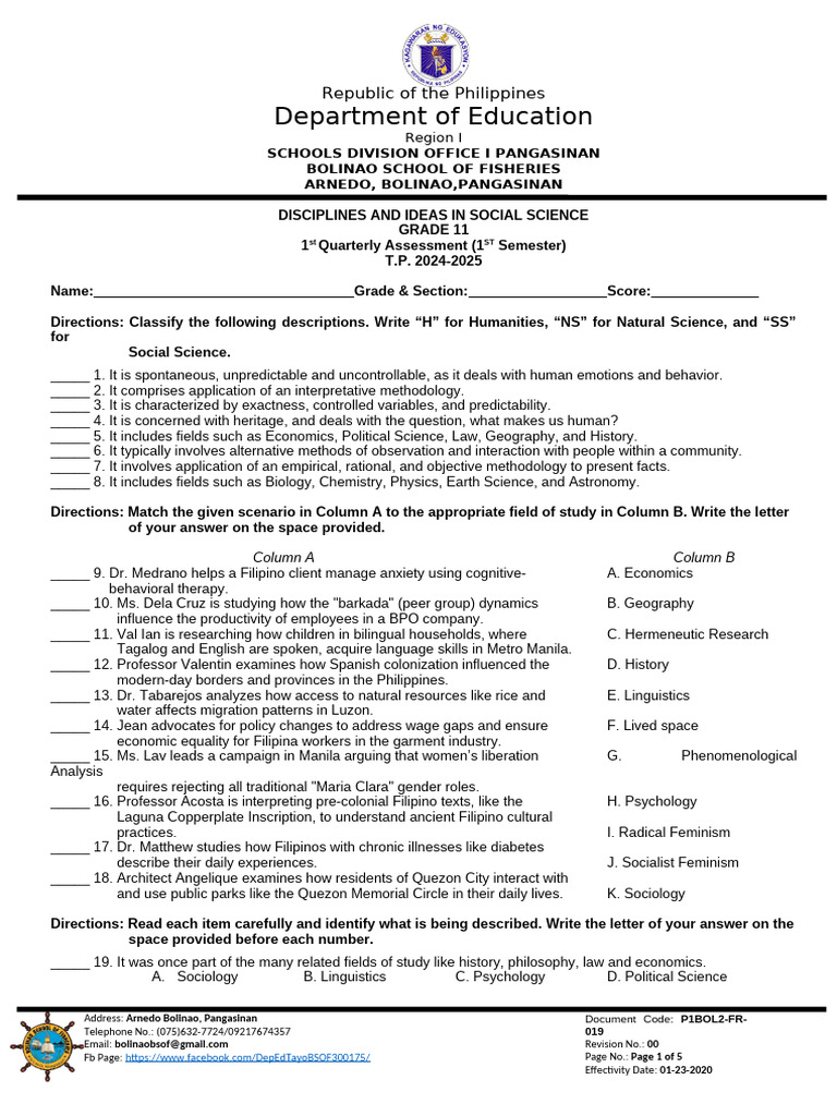 Diss Exam Final | PDF