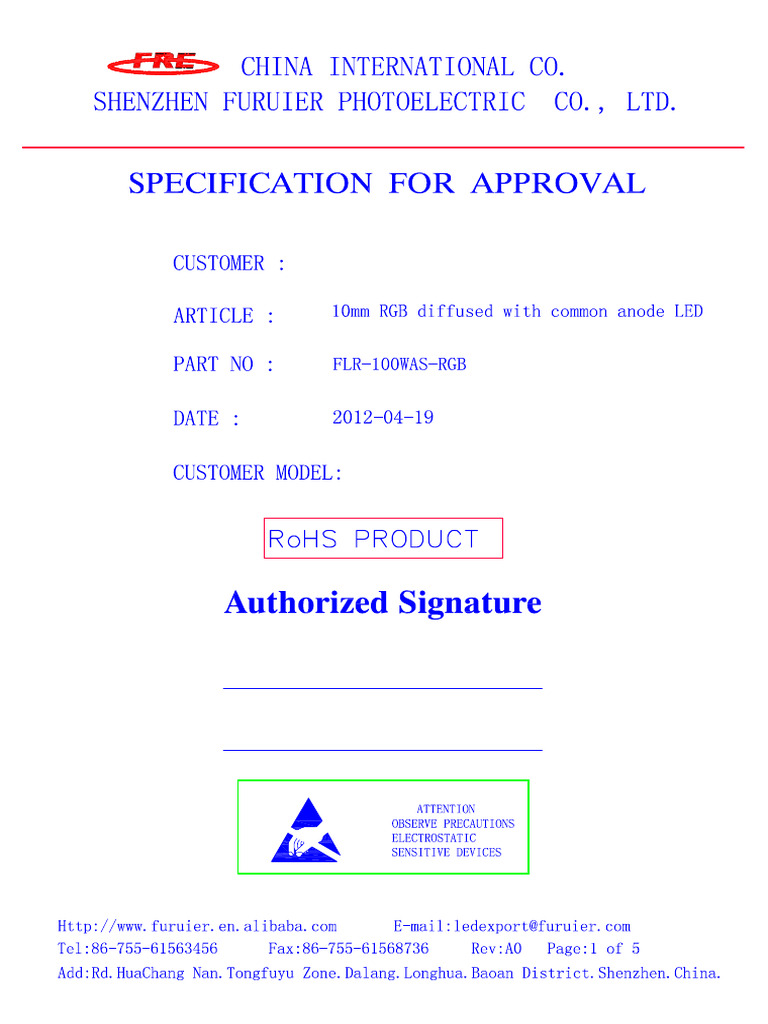 Diffused RGB Common Anode LED 1 | PDF