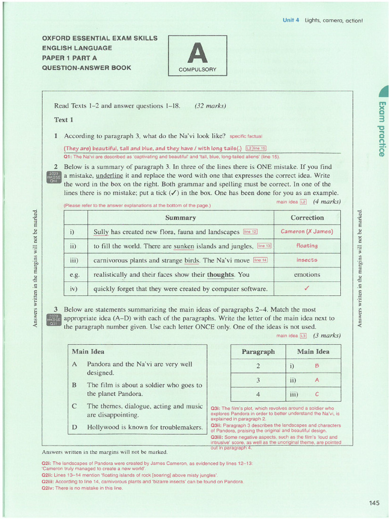 (T) S4 - Oxford Essential (3rd Ed) - P1 - U4 - A - QA | PDF