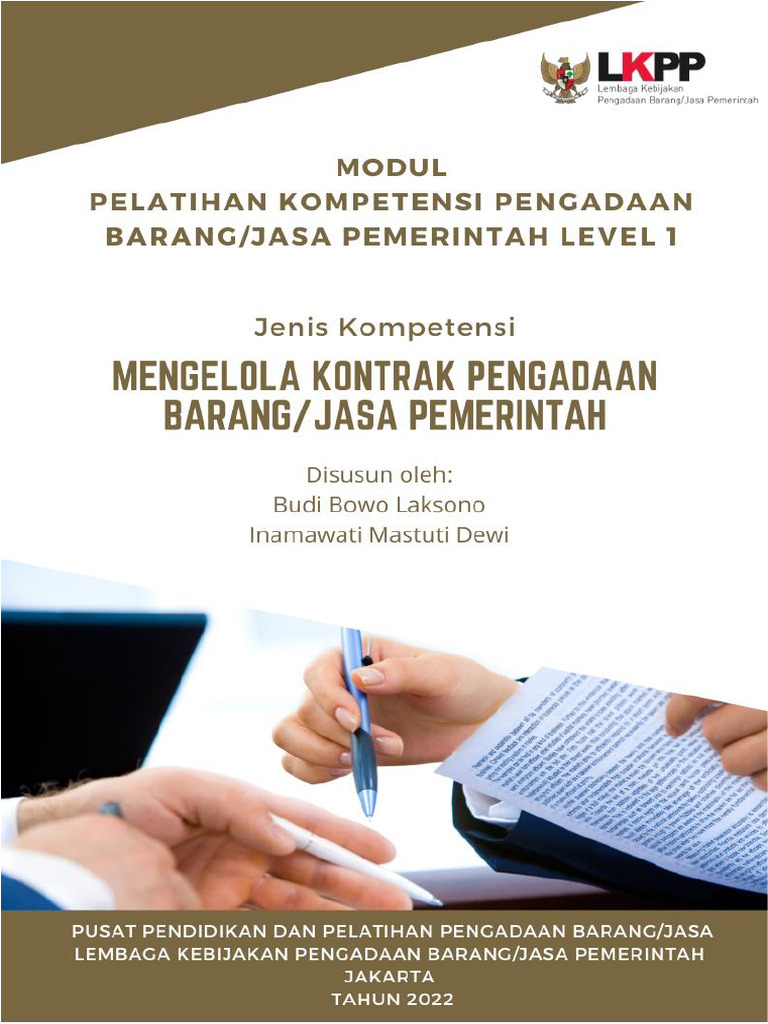 Modul 5 JK Mengelola Kontrak PBJP Level 1-V2.2 - Unlocked | PDF
