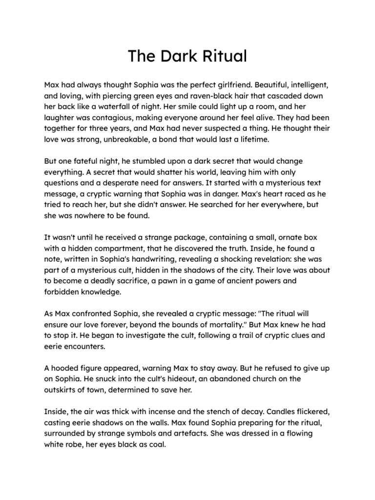 The Dark Ritual | PDF