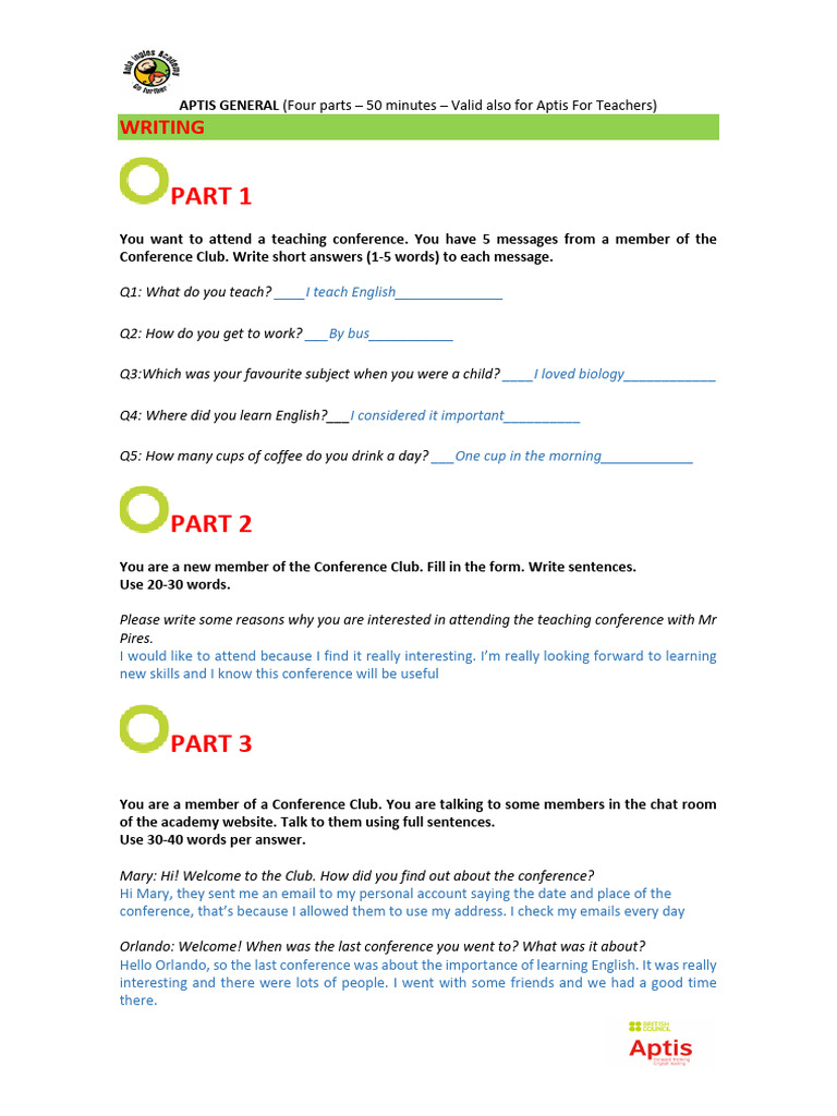 Sample Writing B2 Ii | PDF