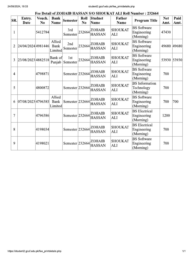 Fee Collection | PDF