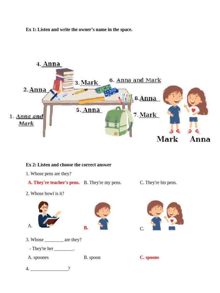 Listening Unit 2 - Lesson 2 - Answer | PDF