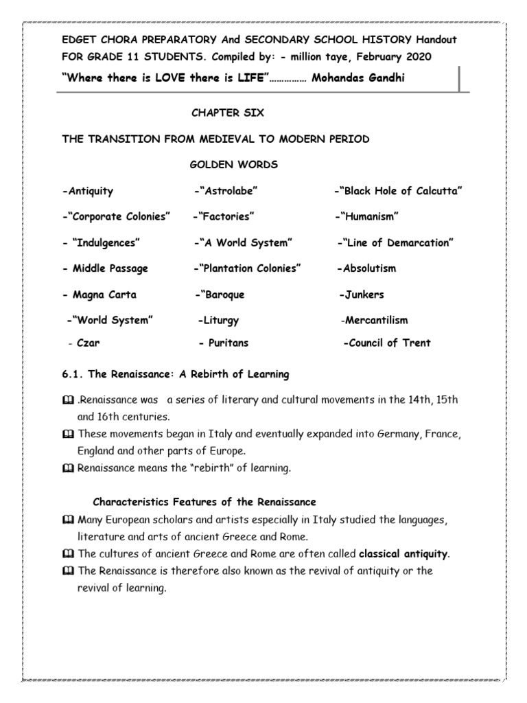 History Grade 11 @chapter #6 | PDF