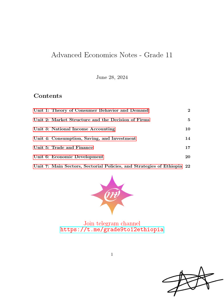 Economics Notes Book g11 | PDF