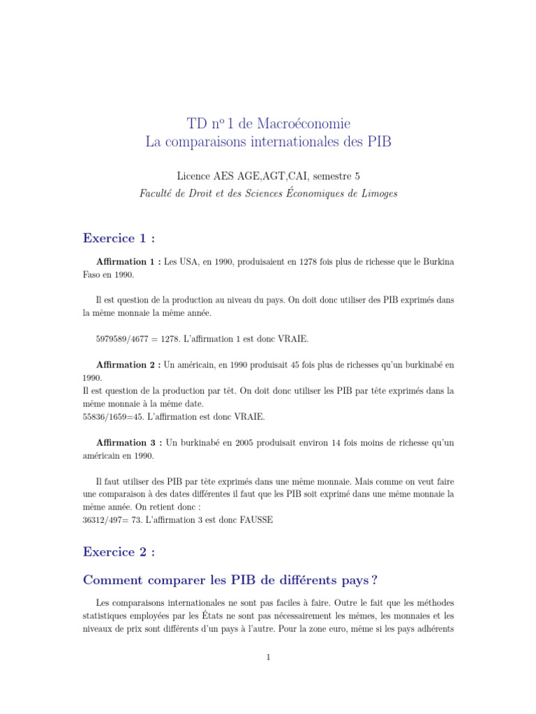 Correction TD1 Macro AES | PDF
