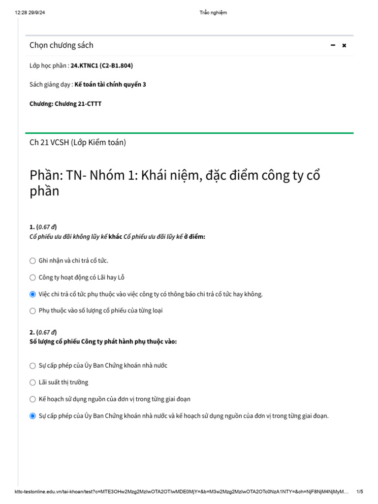 PH N: TN-Nhóm 1: Khái Ni M, C I Mcôngtyc PH N: CH NCH NG Sách | PDF