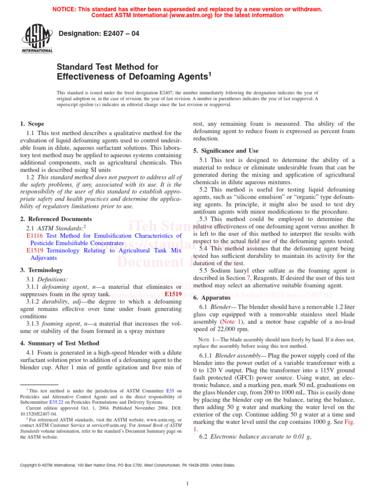 Astm E2407 04 | PDF