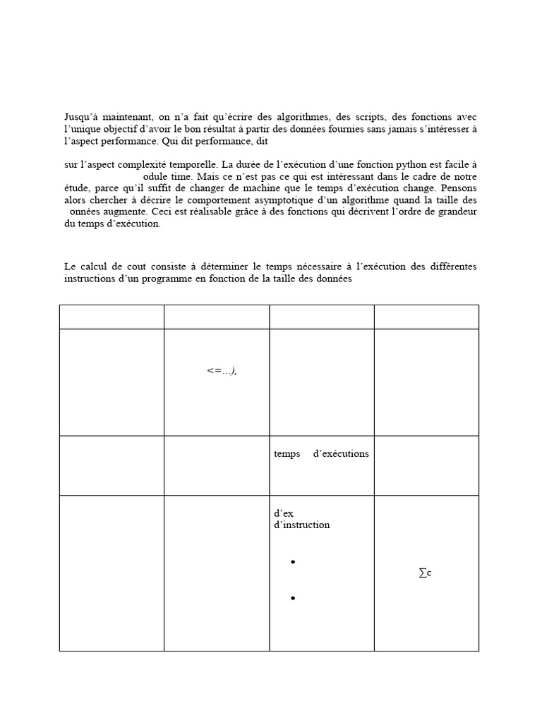 Chapitres Complexite Recherche Tri | PDF