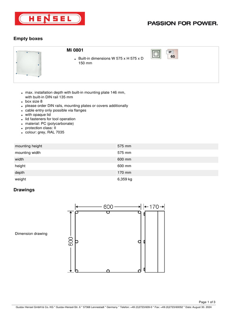 Hensel Electric | PDF