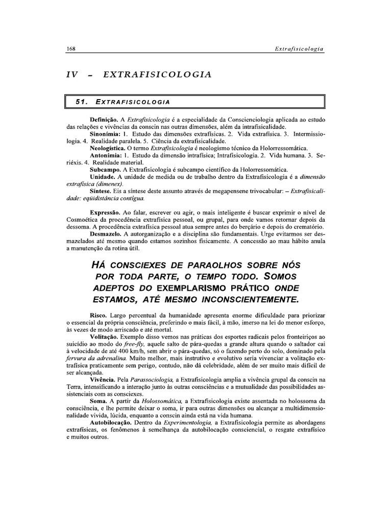 Extrafisicologia - HSR | PDF