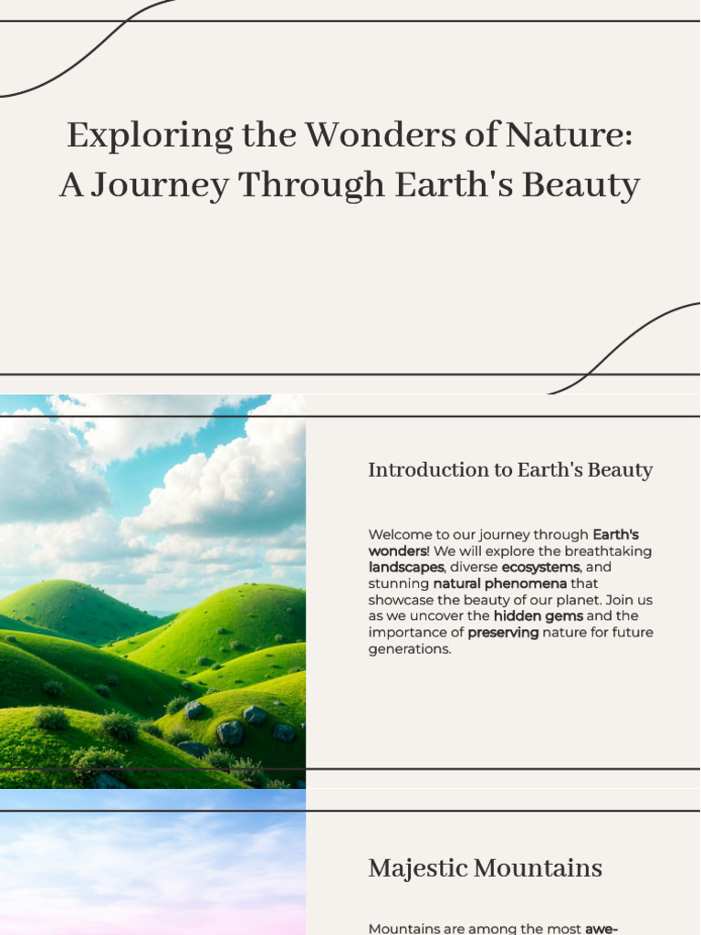 Slidesgo Exploring The Wonders of Nature A Journey Through Earths ...