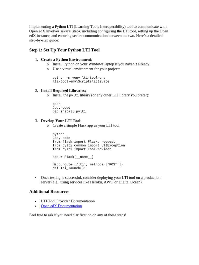 Implementing A Python LTI | PDF